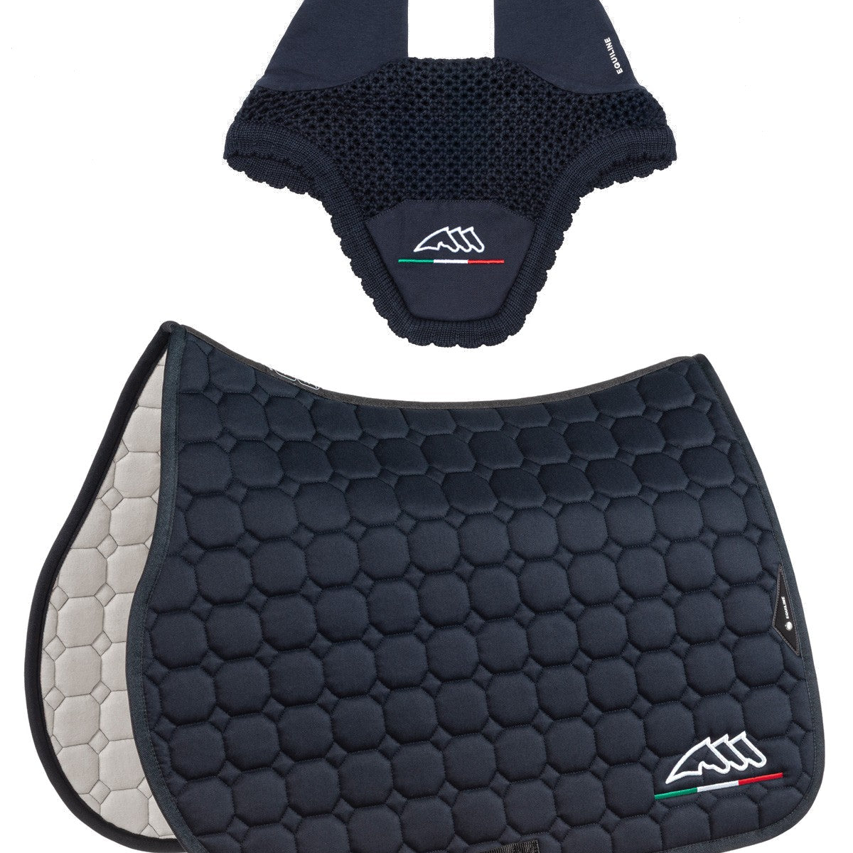 Equiline Set Zadeldek en vliegenmuts Eqflaggy Navy Pony – Horse Riders ...